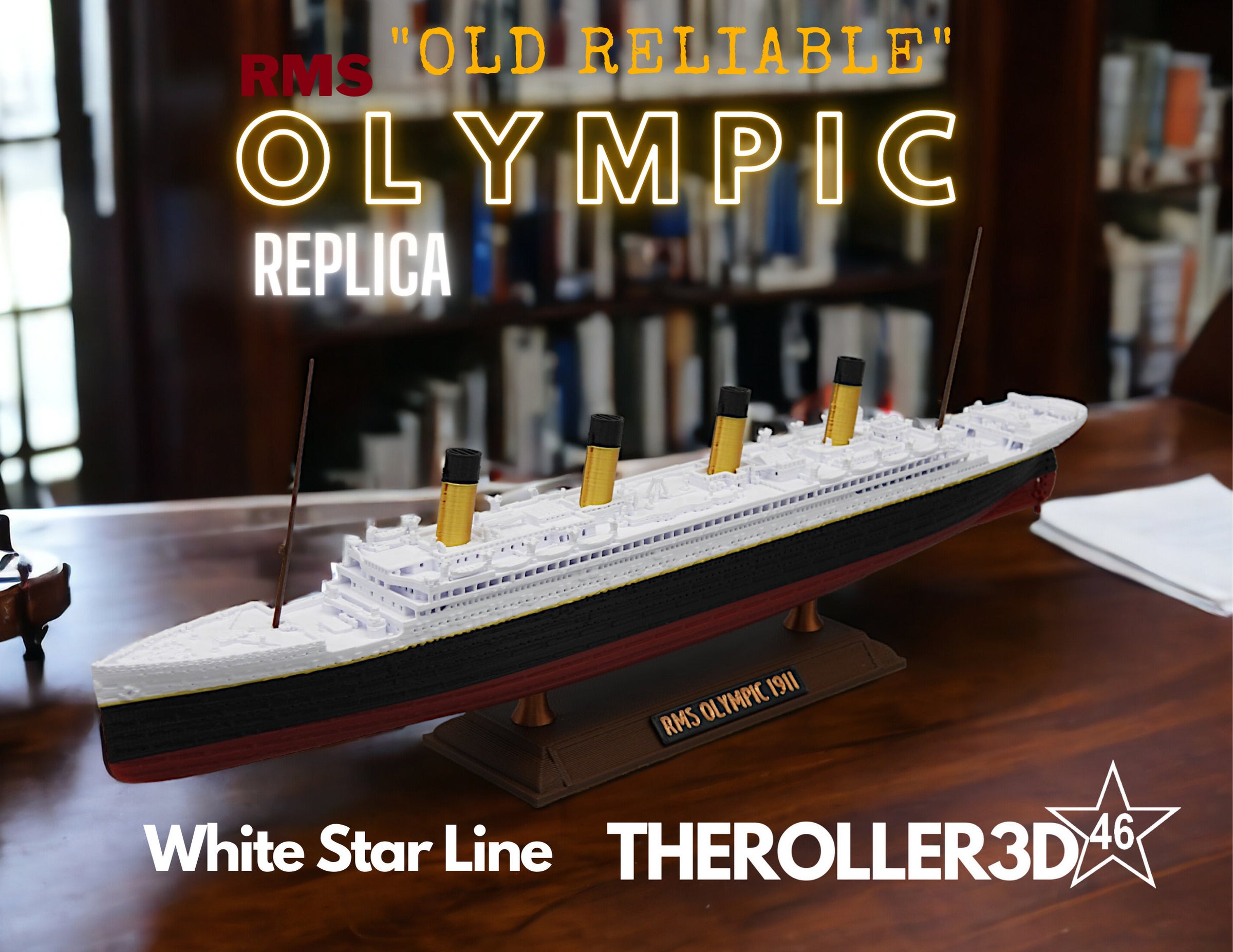 RMS Olympic Model, Highly Detailed Replica by TheRoller3d