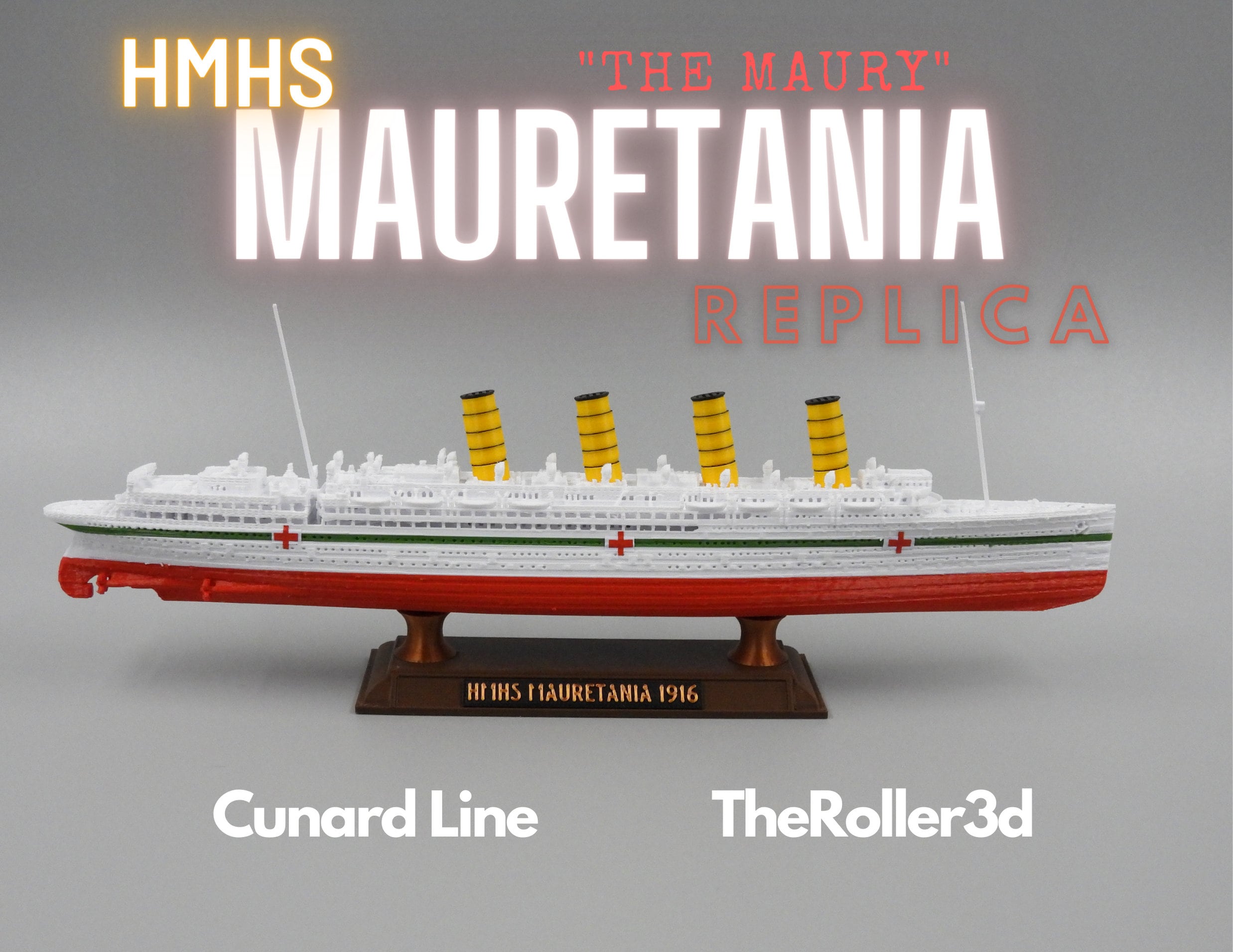 HMHS Mauretania Model 1 Foot in Length