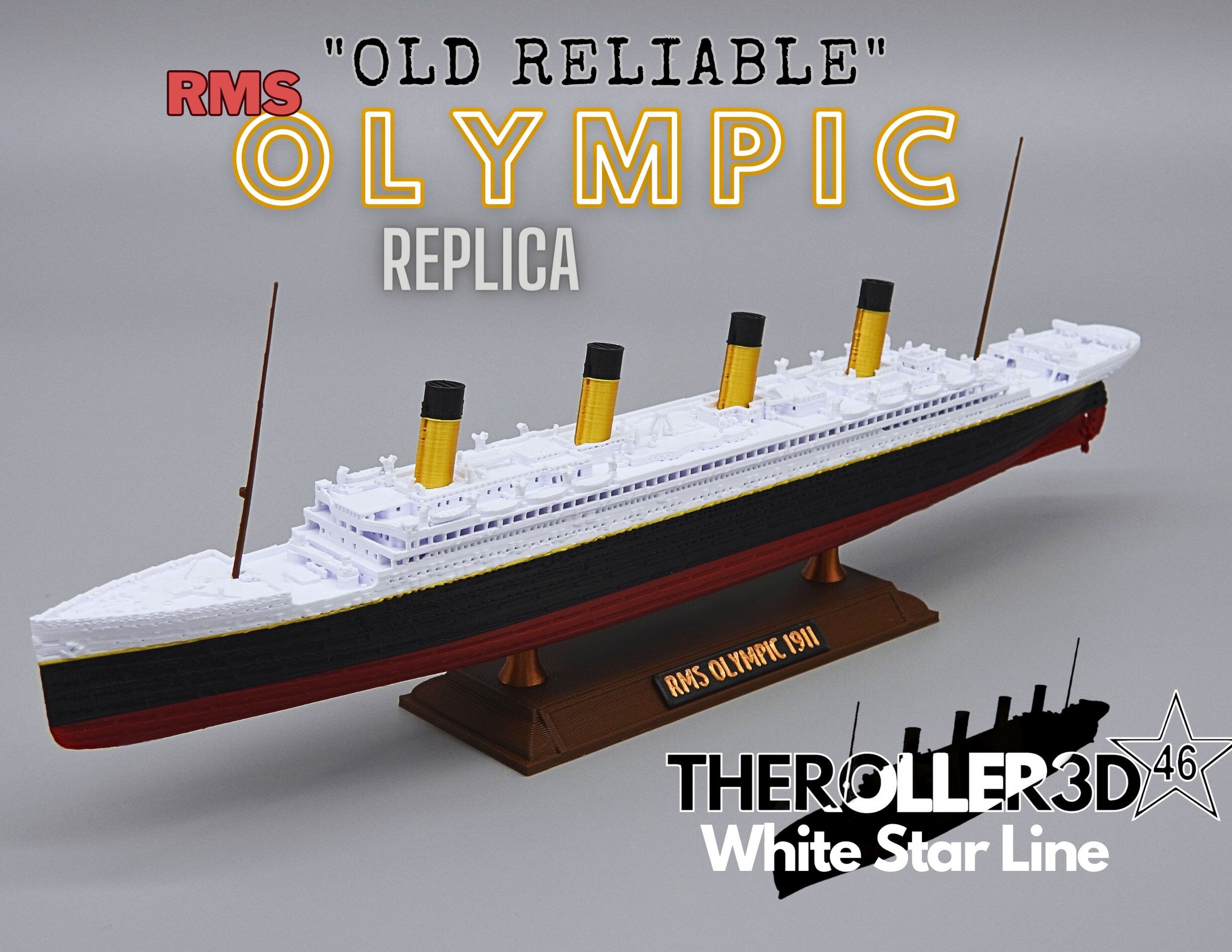 RMS Olympic Model, Highly Detailed Replica by TheRoller3d | TheRoller3D
