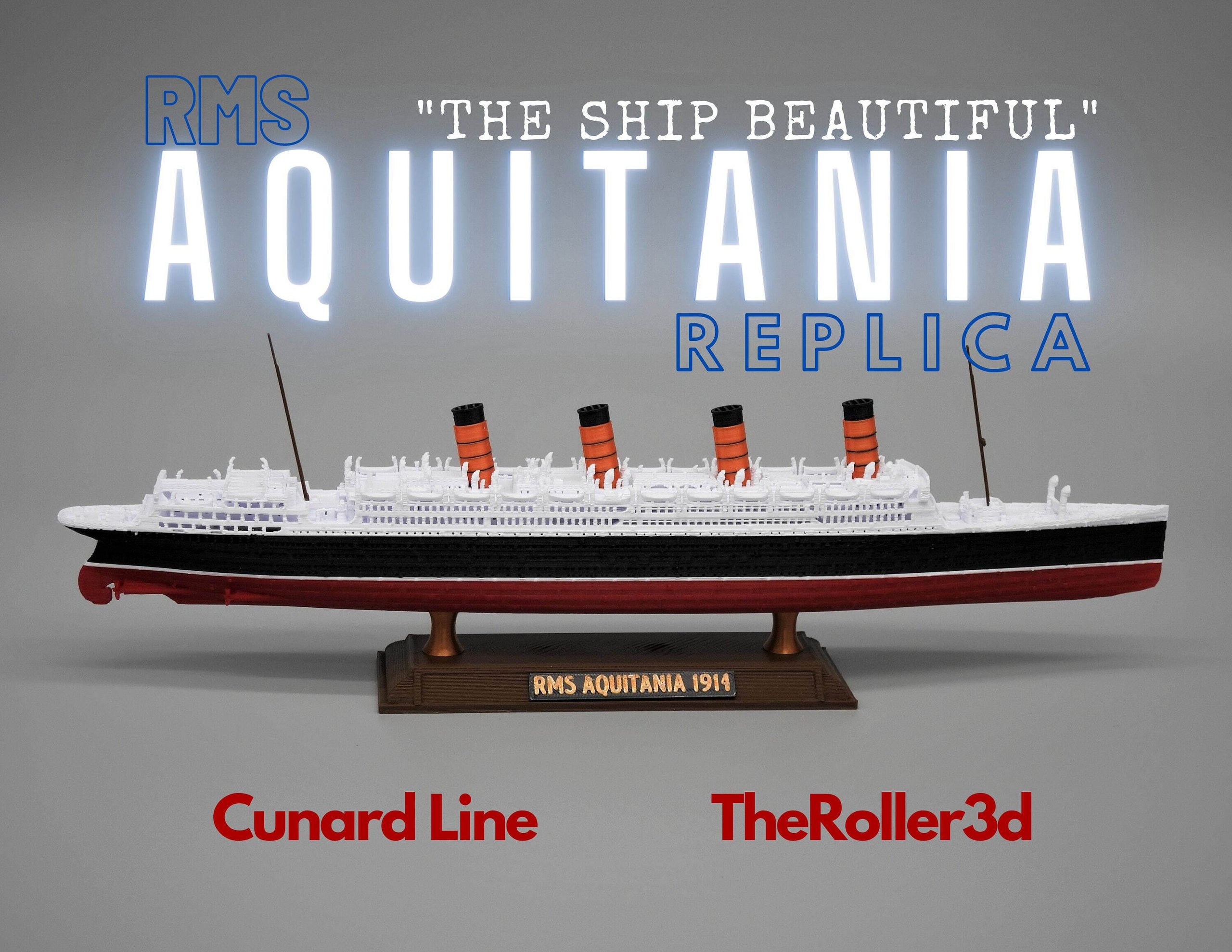 RMS Aquitania Model 1 Foot in Length